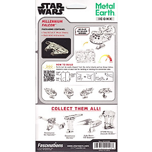 Metal Earth Premium Series Star Wars Millennium Falcon 3D Metal Model Kit Fascinations