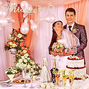 Bride to Be Banner, NO DIY Glitter Gold Bridal Shower Decorations Pre-Strung Bride to Be Banner Bunting Garland Hanging Backdrop for Wedding Engagement Bachelorette Party Decor