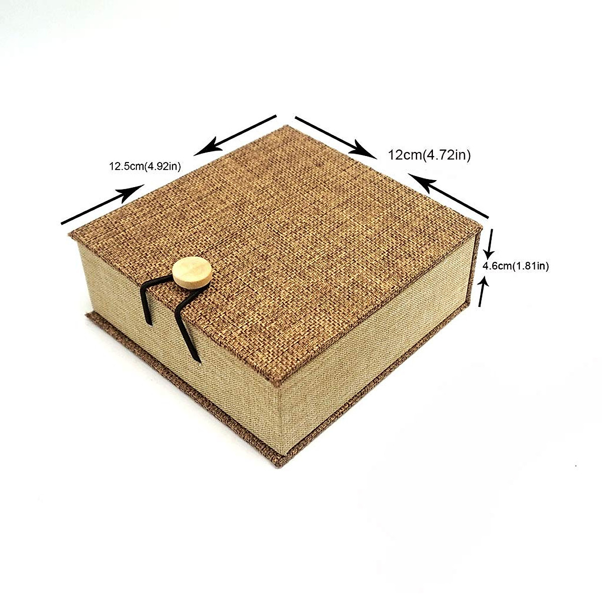 LONMAX Walnut Wood USB Flash Drives 16GB with Cloth Gift Box USB Flash Disk for Gift (16GB, Walnut+Linen)