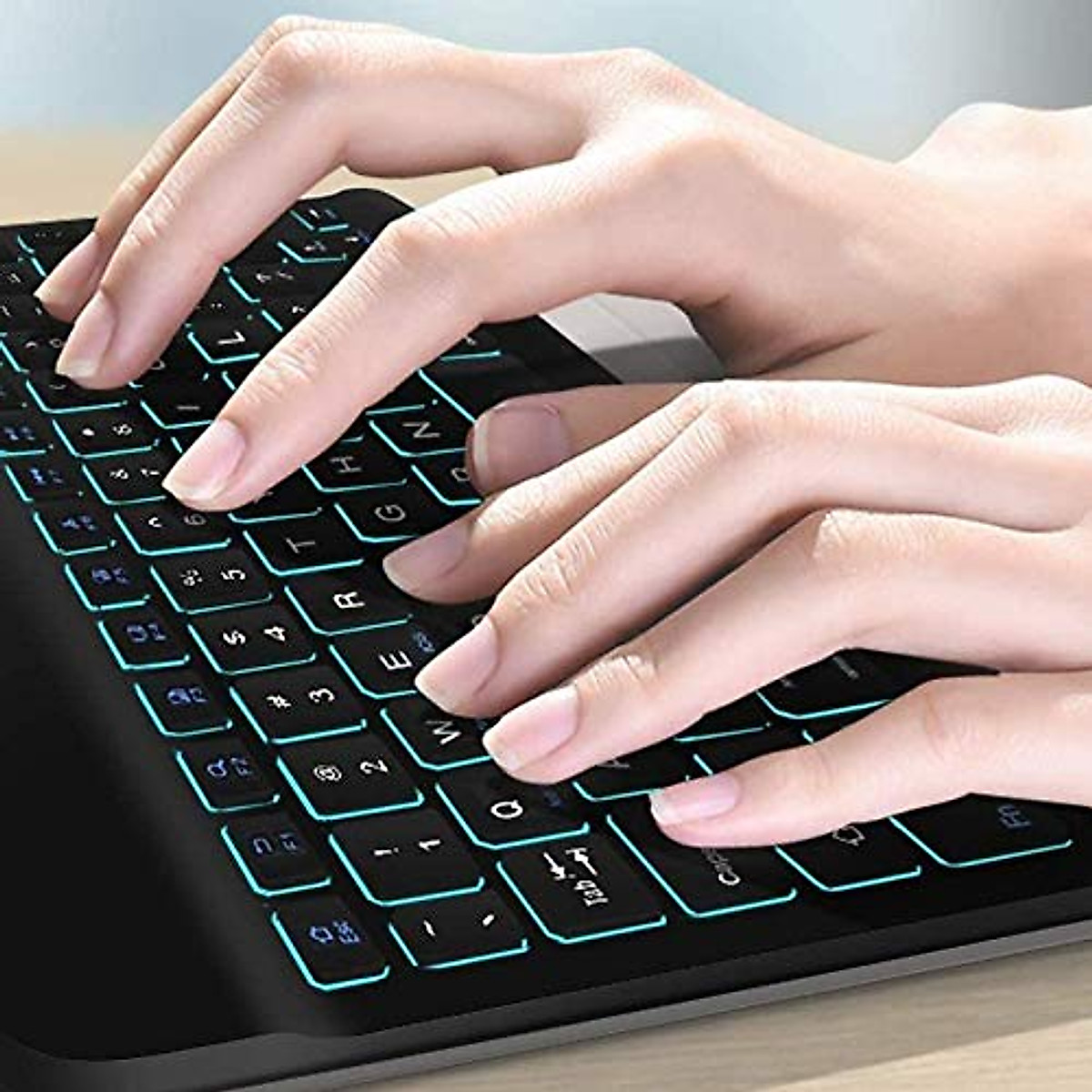 BoxWave Keyboard Compatible with Acer ConceptD 7 Ezel CC715-71-7163 (15.6 in) - SlimKeys Bluetooth Keyboard - with Backlight, Portable Keyboard w/Convenient Back Light - Jet Black