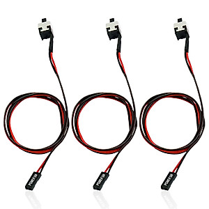 CenryKay Computer Switch Wire Cable on/Off Push Button Restart Line PC Power Switch Cables 45cm (6 Pack 2 Pin)