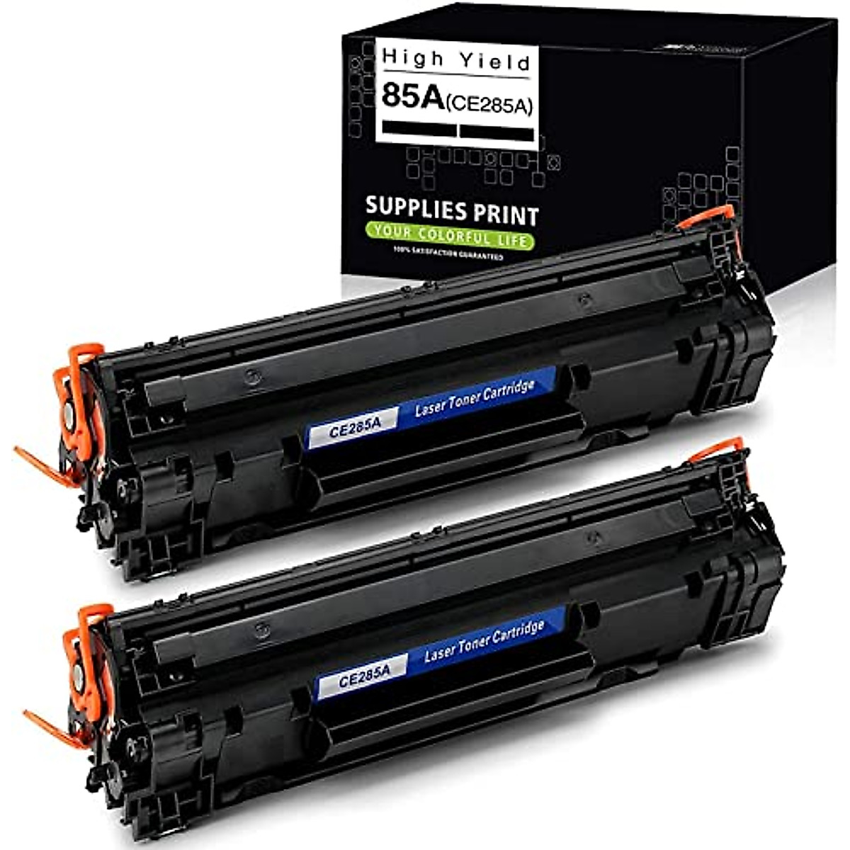 Compatible Toner Cartridges Replacement for HP 85A CE285A Compatible with Laserjet Pro P1102W P1109W M1212NF M1217NFW Printer (2 Black) 1