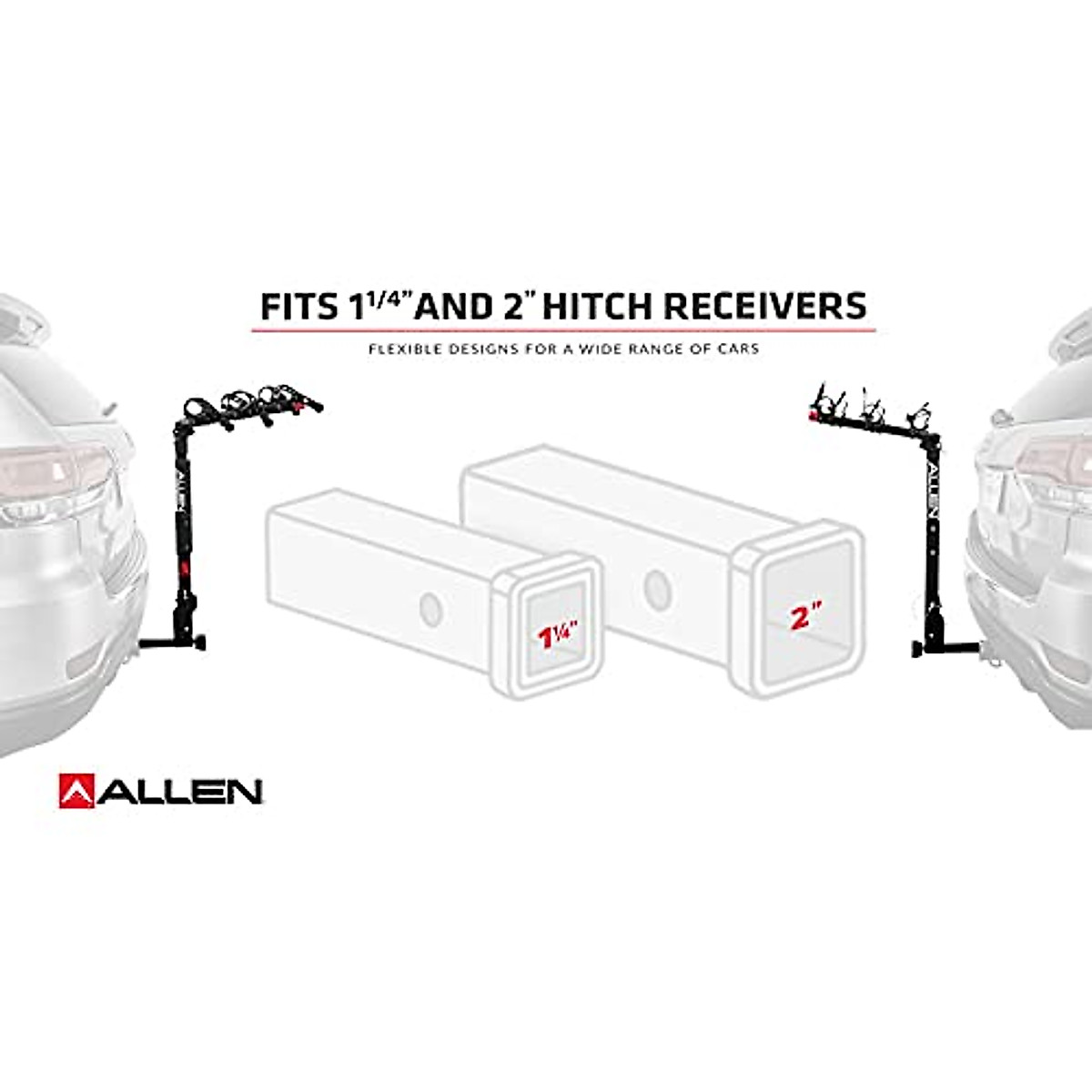 Allen Sports Deluxe 2-Bike Hitch Mount Rack , Silver/Black (522RR)