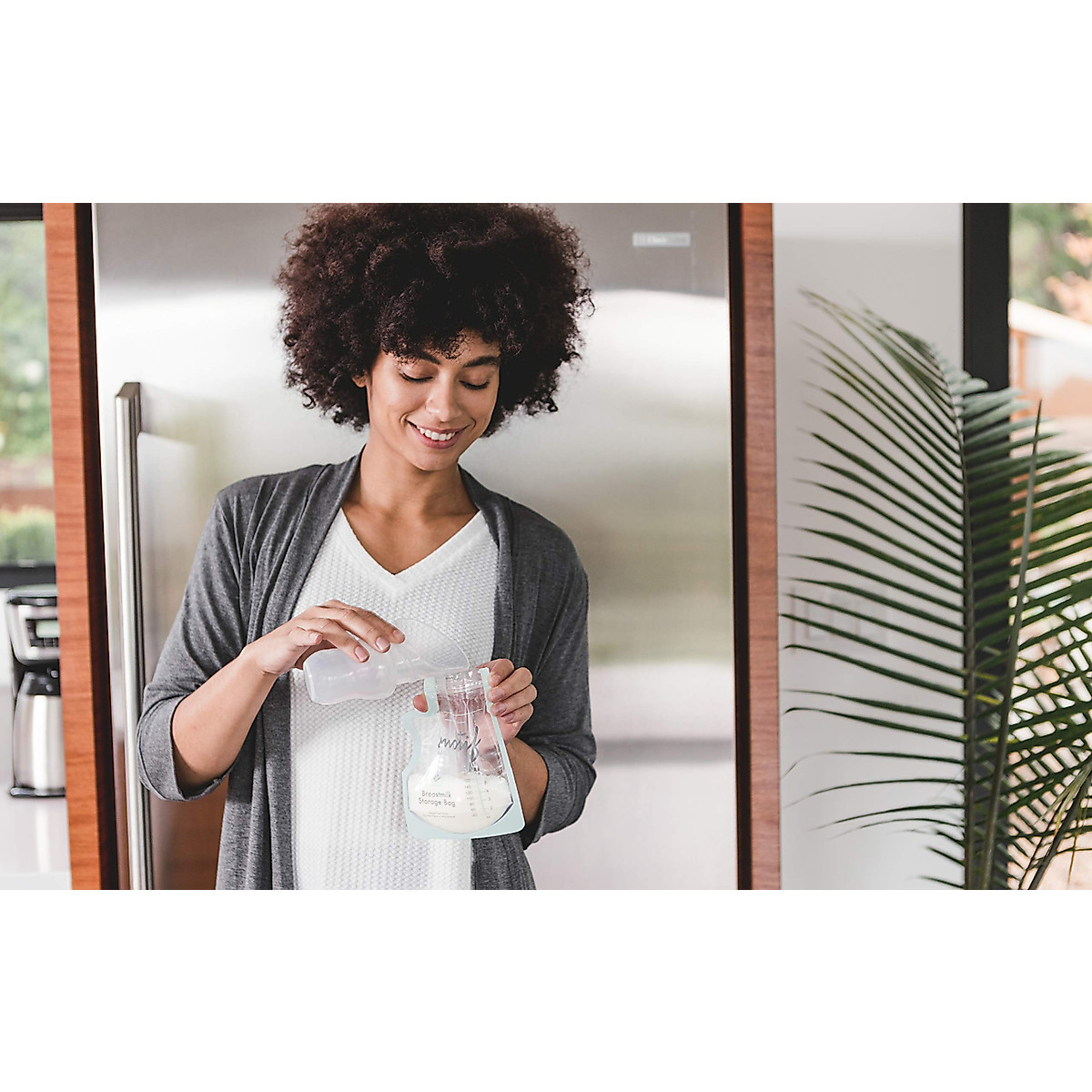 Motif Medical, Manual Silicone Breast Pump, 100% Food Grade Hand Breastmilk Pump for Breastfeeding Moms, Newborn Baby Essentials Clear