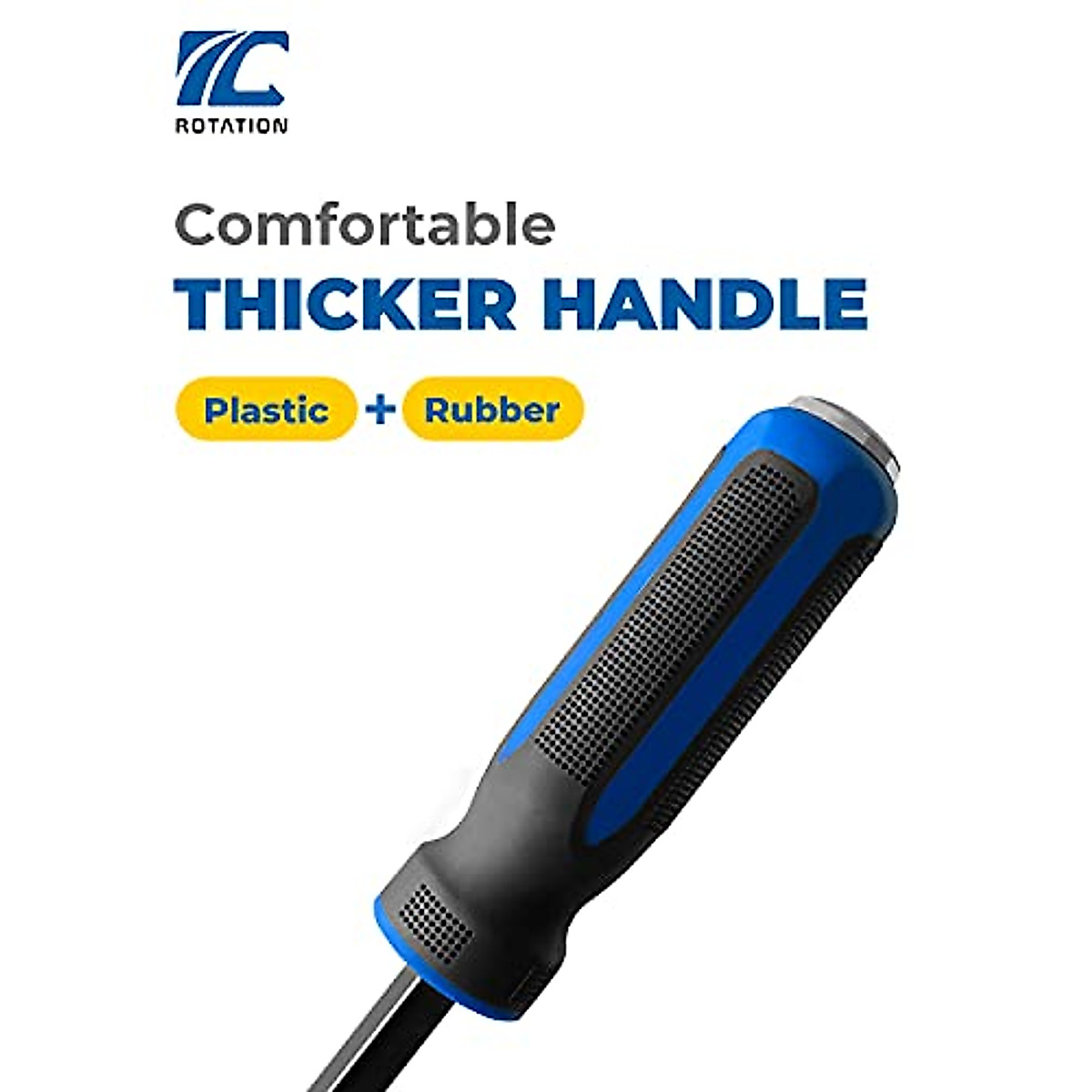 Pry Bar Set Heavy Duty, Thicker Hammer Strike Cap, Angled Tip, Mechanic Hand Tools for Automotive, Demolition, Nail Puller, Crowbar | 4-Piece