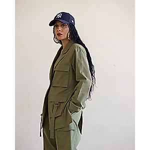 The Drop Women's Martini Olive Utility Jacket by @thenotoriouskia, L