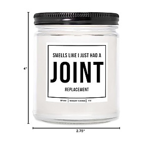 YouNique Designs Joint Replacement Candle - Hip Surgery Gifts, After Knee Surgery Gifts for Women, Knee Replacement Gifts, Hip Replacement Gifts, Knee Surgery Recovery Gifts (Mahogany Teakwood)