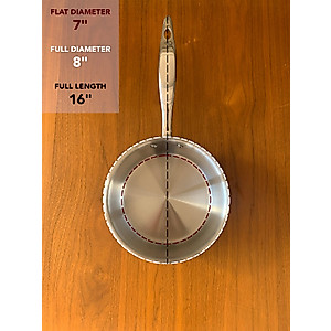 Heritage Steel 2 Quart Saucepan - Titanium Strengthened 316Ti Stainless Steel with 5-Ply Construction - Induction-Ready and Fully Clad, Made in USA