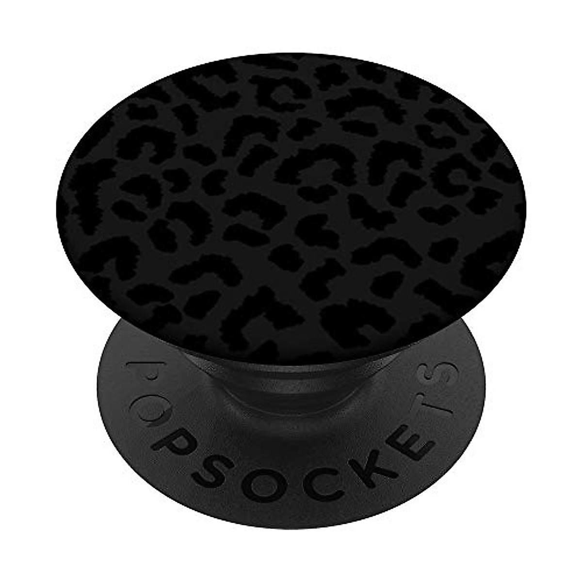 Black Leopard Skin Print For Women - Black Cheetah Pattern PopSockets PopGrip: Swappable Grip for Phones & Tablets