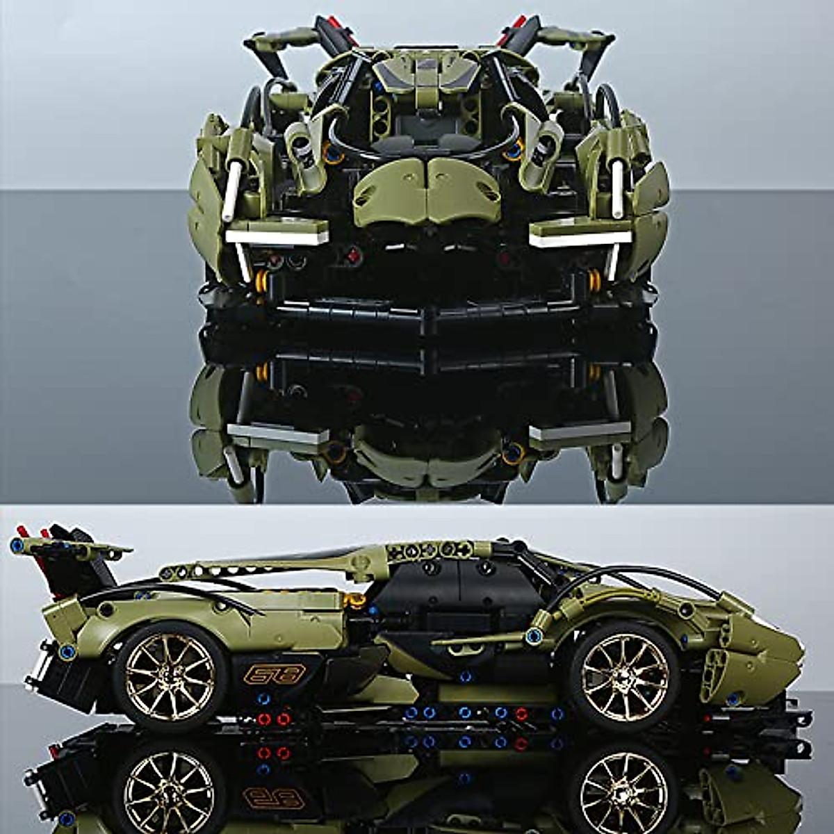 Mesiondy Sports Car Building Blocks Toys Boys or Adults Kits，1:14 MOC Building Set Raceing Car Model,Cars for Boys Age 12-16 8-14，(1039 Pieces)