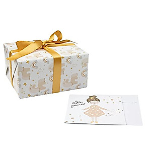 Gift Wrapping Paper - Unicorn Wrapping Paper Birthday Girl -3 Wrapping Paper Sheets (25"x35") Cards & Ribbon - Unicorns Gifts for Girls, Kids Birthday Wrapping Paper Girls, Rainbow Wrapping Paper Kids Wrapping Paper & Baby Shower Wrapping Paper Girl