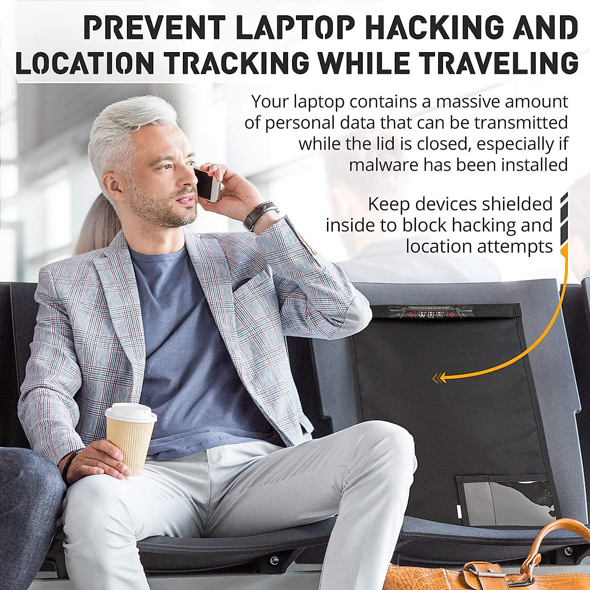 Mission Darkness Non-Window Faraday Bag for Laptops // Device Shielding for Law Enforcement & Military, Executive Privacy, Travel & Data Security, Anti-Hacking Anti-Tracking Anti-Spying Assurance