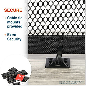 Roving Cove Stair Banister Guard 10ft x 3ft, Railing Safety Net for Baby Proofing, Child Safety Gate Cover, Balcony Mesh Netting, Ebony Black