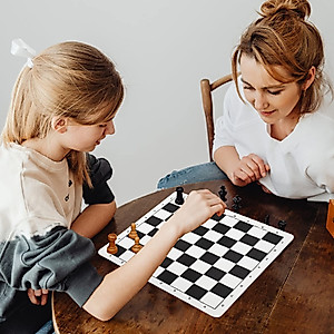 FOMIYES Board Game Table Mat 2pcs Roll Up Chess Board Portable Classic International Chess Board Mat Tournament Chess Sheet for Home Outdoor Picnic Board Game Mat