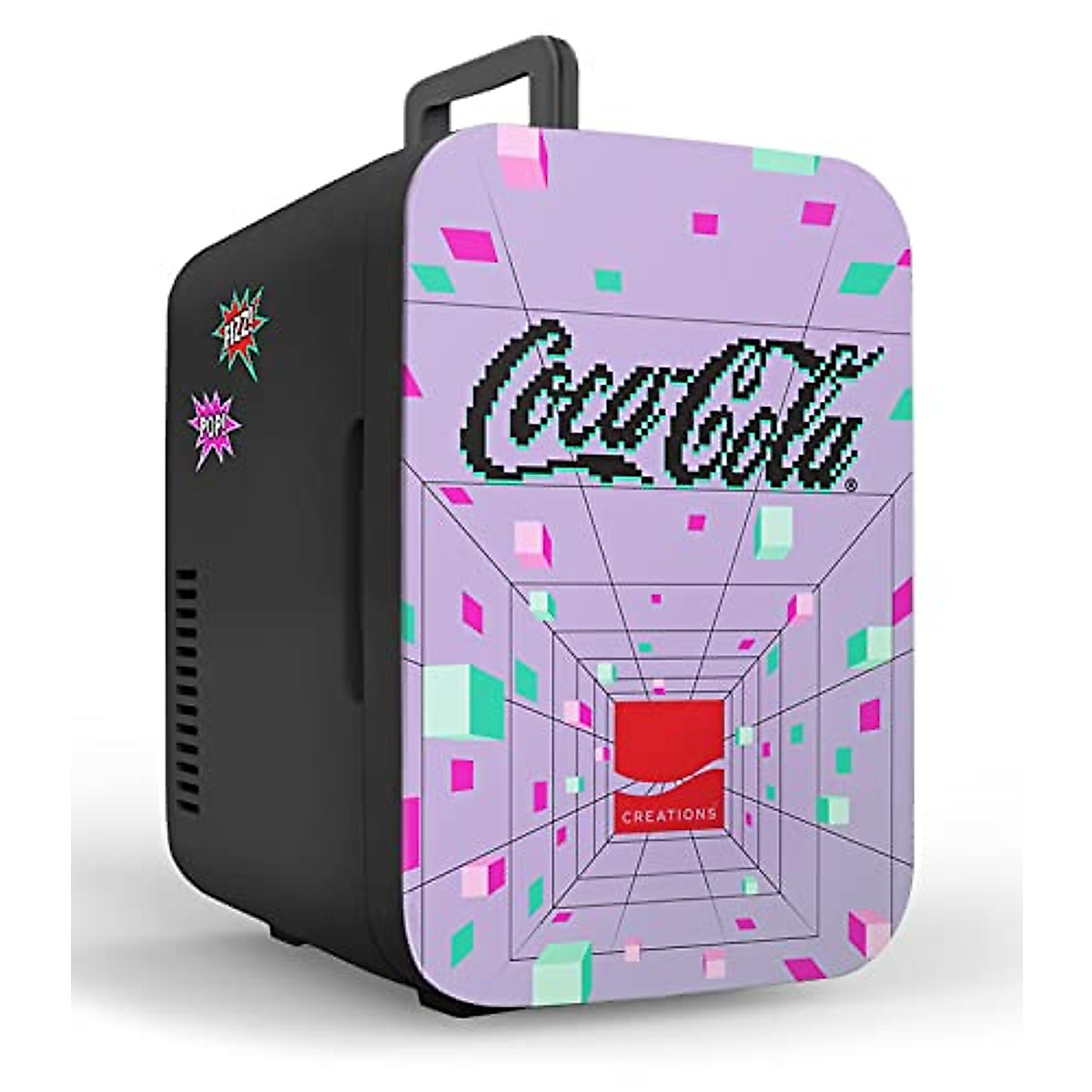 Cooluli Coca-Cola Byte Edition Mini Fridge for Gaming,  Bedroom - Car, Office Desk & College Dorm Room - 10L/12 Can Small Refrigerator - AC/DC 12V Portable Cooler & Warmer for Food, Drinks (Coke, Byte)
