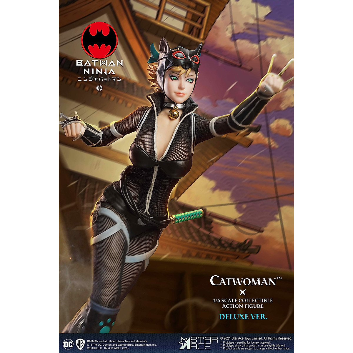 Star Ace Toys Batman Ninja: Catwoman (Deluxe Version) 1:6 Scale Collectible Action Figure, Multicolor