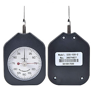 Double Needle Dial Tension Gauge Meter Tension Meter Dial Tension Gauge Gram Force Gauge Tensiometer Measuring Tool Plastic(SZG-150-2)