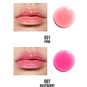 ASKELI Hydrating Lip Oil, 2 Pack Plumper Tinted Lip Oil Gloss Set, Clear Plumping Lip Balm Makeup for Plumping and Moisturizing Dry Lips(Raspberry & Pink)