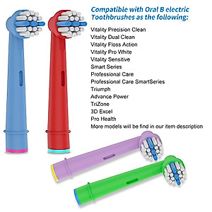 8pcs Kids Toothbrush Replacement Heads Compatible with Oral B Electric Toothbrush, Soft Bristles and Small Heads for Sensitive Teeth and Gum of The Kids