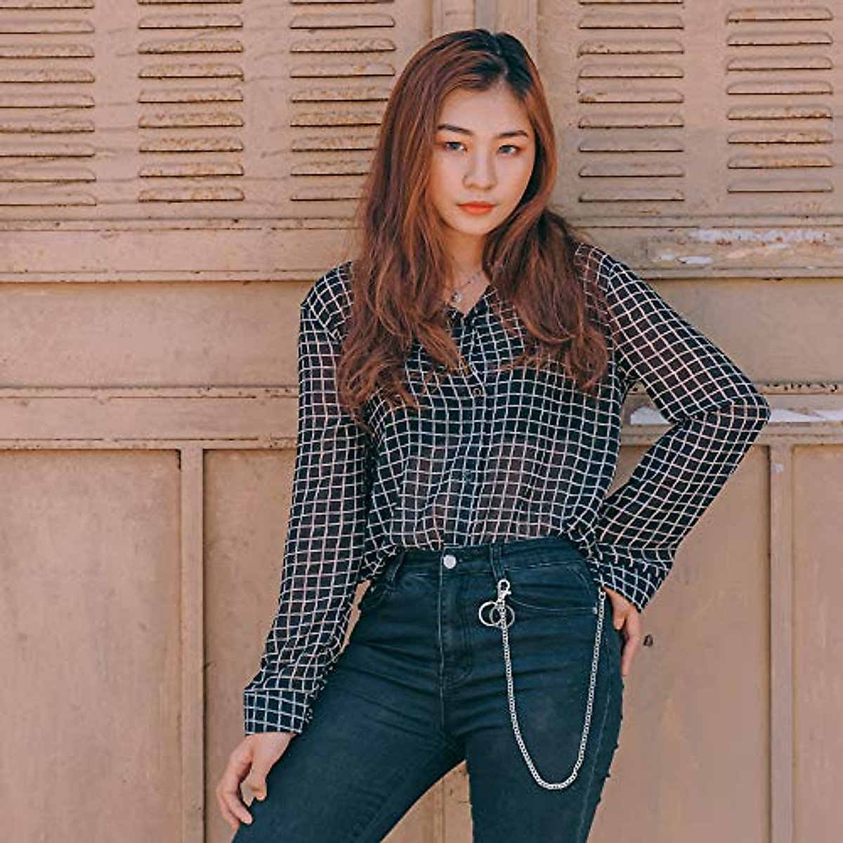 18" Silver Nickel Plated Pocket Keychain String with Both Ends Lobster Claw Clasp Trigger Snap Handle for Belt Loop, Purse Handbag Strap, Keys, Wallet, and Traveling