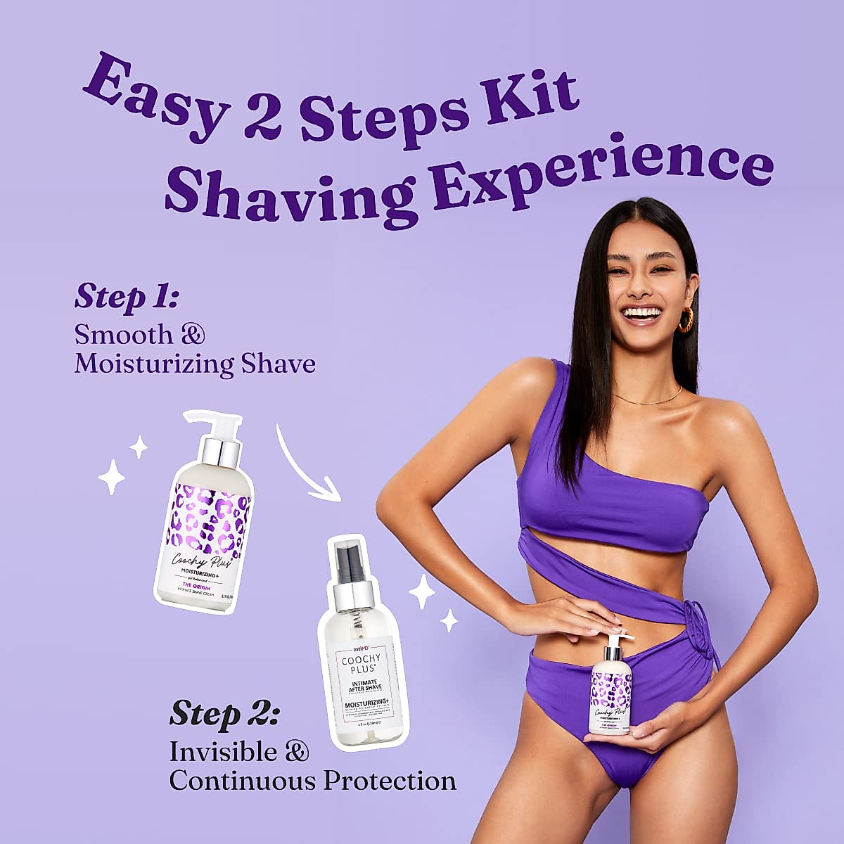 Coochy Plus Intimate Shaving Complete Kit - THE ORIGIN & Organic After Shave Protection Soothing Moisturizer Mist – Antioxidant Formula Prevents Razor Burns, Itchiness & Ingrown Hairs