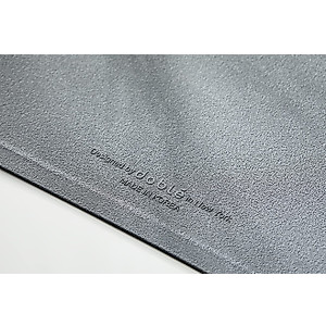 doblé Non-Scratch Flexible Cutting Board for Chopping, Scratch Free Juice Grooves with Easy Grip Handle, Non-Slip Dishwasher Safe for Kitchen (Medium (13.5" x 9.3"), Blue gray)