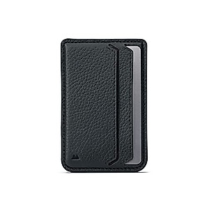Mous – MagSafe Compatible Wallet Card Holder – Cell Phone Magnetic Wallet for iPhone 14/13/12 Series Phones – MagSafe Compatible Accessory - Black Leather