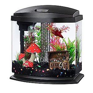Aqueon 00800198: Aquarium Kit BettaBow Led Blk 2.5G