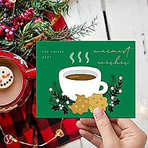 2024 Holiday Christmas Greeting Cards Set - 25 Red and 25 Green Blank Stationary Cards with 50 White Envelopes - 5" x 7" Cards, A7 Envelopes - Great for Greetings, Invitations, Thank You Cards, etc.