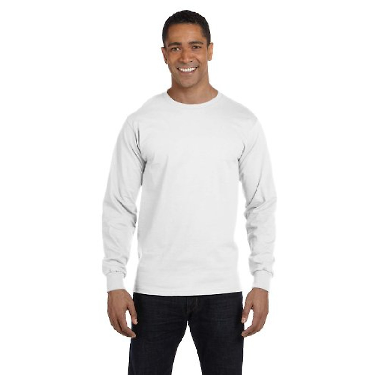 Hanes mens Essentials Long Sleeve T-shirt Value Pack (4-pack) fashion t shirts, White, X-Large US