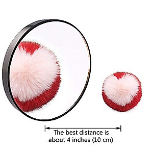 10X Magnifying Makeup Mirror, Round Mirror 2 Suction Cups Facial Makeup Cosmetic Absorption Shaving Home Makeup Travel Essential(Diameter 3.46 inches)