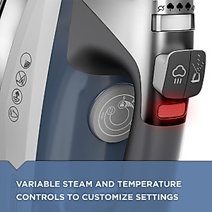 BLACK+DECKER Allure Professional Steam Iron, D3030, 30% More Steam, Percison Tip, Stianless Steel Soleplate, Vertical Steam Fuction