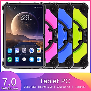 HD 7 Inch High Definition Screen Ultra-Thin HD Tablet - Bluetooth Dual High-Definition Camera & IM Card Communication Function Voice Call Game Video Learning Android Tablet Gifts