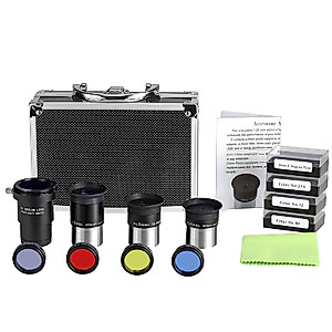 SOLOMARK Telescope 130650EQ, Telescopes for Adults and 1.25inch Telescope Accessory Set with Carry Case