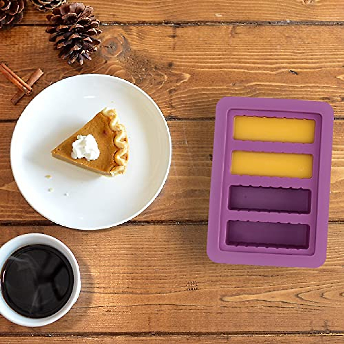 Silicone Butter Mold, Butter Molds Tray with Lid,Large Butter Maker with Food Grade Silicone Spatulas,Rectangle Container for Brownies,Homemade Butter,Herbed,Garlic Butter