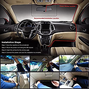 HD 1080P Car Dash Cam, Gravity Sensor Automatic Loop Video Vehicle Recorder, Dual Dash Cam Front and Rear, 170° Wide Angle Driving Recorder