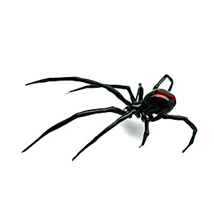 Glass black Widow Figurine Blown Glass Spider hand blown glasses BLACK WIDOW