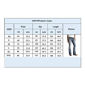 American Flag Eagle Pattern Mid Rise Bootcut Jeans for Women,07-Blue,X-Large