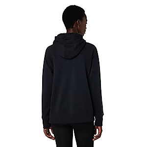 Under Armour Women's Rival Fleece Logo Hoodie , Black (001)/White , Medium