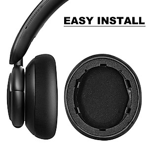 XBERSTAR Professional Headphones Ear Pads Cushions Replacement -earpads for Soundcore Life Q30 / Q35 BT Headset (Black)
