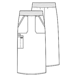 Scrubs Uniform Skirt Workwear Professionals, Rib-Knit Waist, Soft Stretch WW510, XS, Royal