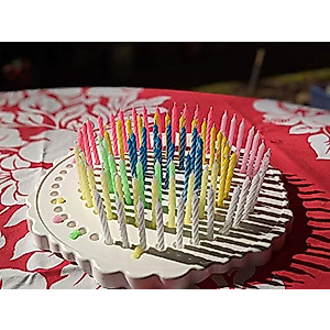 Birthday Candle Board, Birthday Candle Holder, Celebration Board - A Clean and Germ-Free Way to Celebrate with Birthday Candles, Red Orange