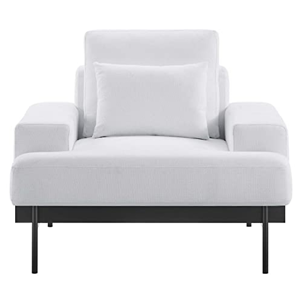 Modway Proximity Modern Fabric Upholstered Accent Armchair in White