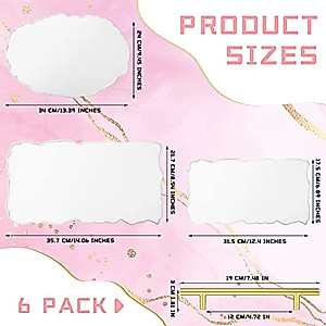 Hoolerry 3 Pack Large Silicone Resin Tray Mold with 6 Gold Handles Silicone Tray Mold Silicone Molds for Epoxy Resin Jewelry Resin Casting Molds for DIY Crafts Making Faux Tray Serving Board Home