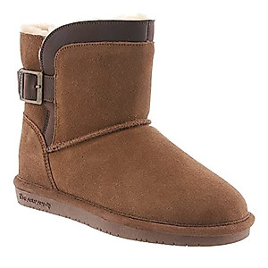 BEARPAW Shantelle's Waterproof Hickory Size 10 | Buckle Short Boots | Women's Boots | Comfortable Winter Boot