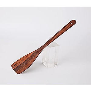 Wooden Spatulas for cooking - Set of 2 12.8 Inch 12 Inch Versatile Utensils, Wooden Spoons, Anti Scratch Non Stick Cookware, Eco Friendly, MyFurtive Wooden Wok Spatula Turner For Cooking