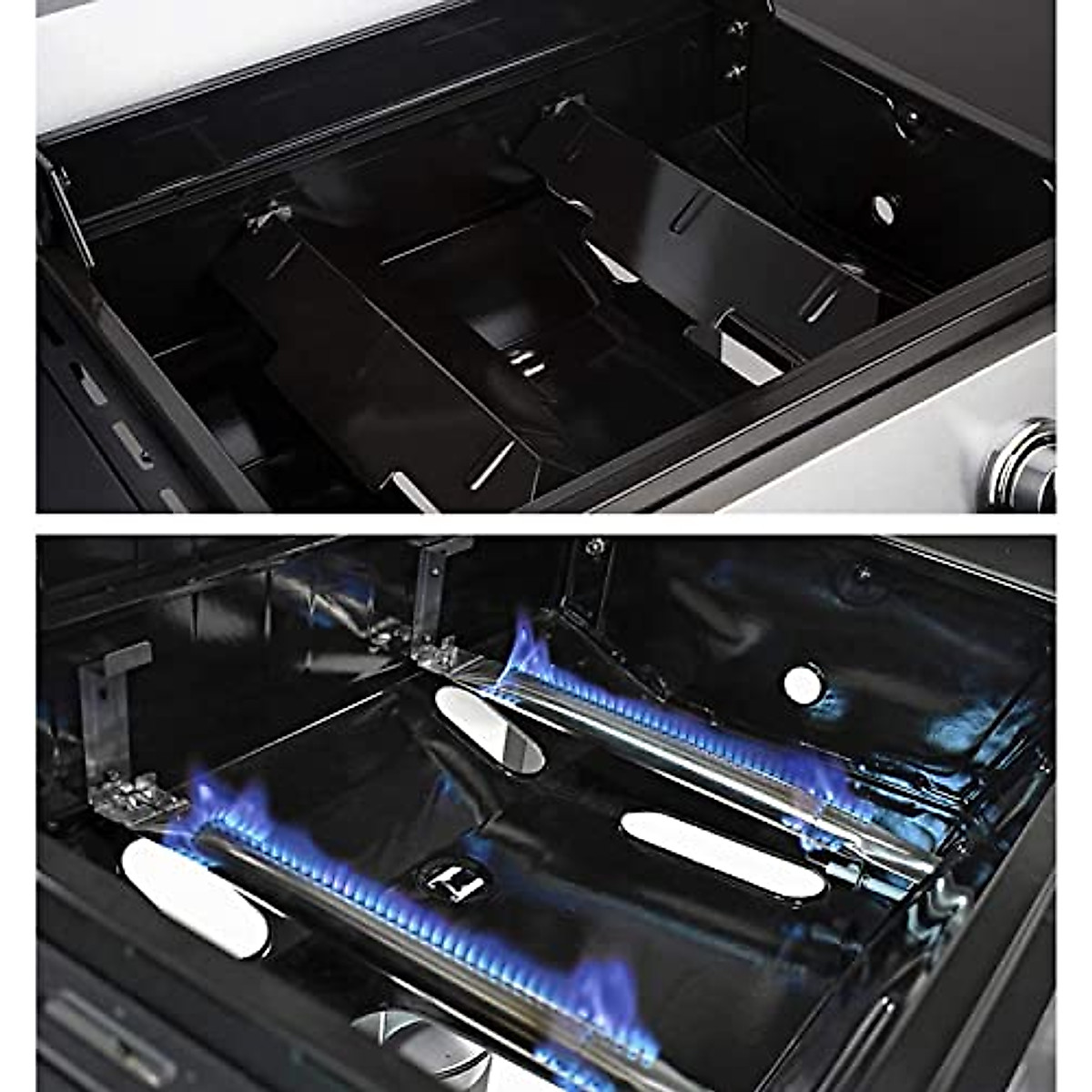 EasiBBQ Heat Plates Replacement for Dyna-Glo BBQ Grill Models DGF350CSP, DGF350CSP-D, Porcelain Enameled Grill Heat Shield Tent Flame Tamer.