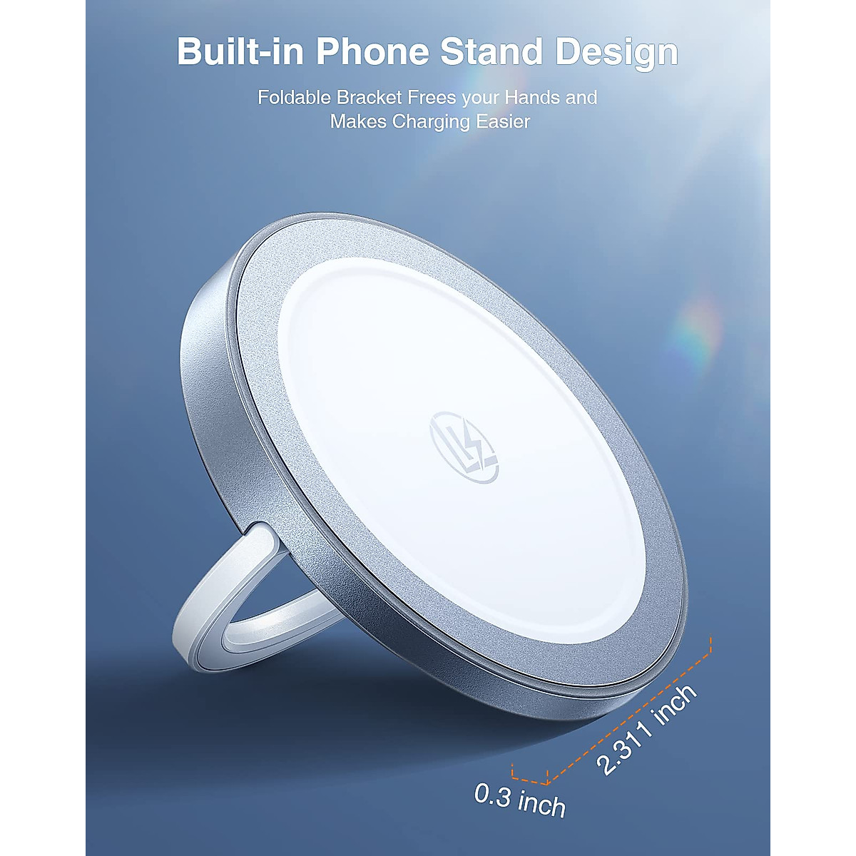 LK Magnetic Wireless Charger Compatible for MagSafe Charger for iPhone 15 Pro/15/14 Pro Max/14 Pro/14 Plus/13/13 Pro/13 Pro Max/iPhone 12 Pro/12 Pro Max, 3.3 ft Cable(No Adapter), White