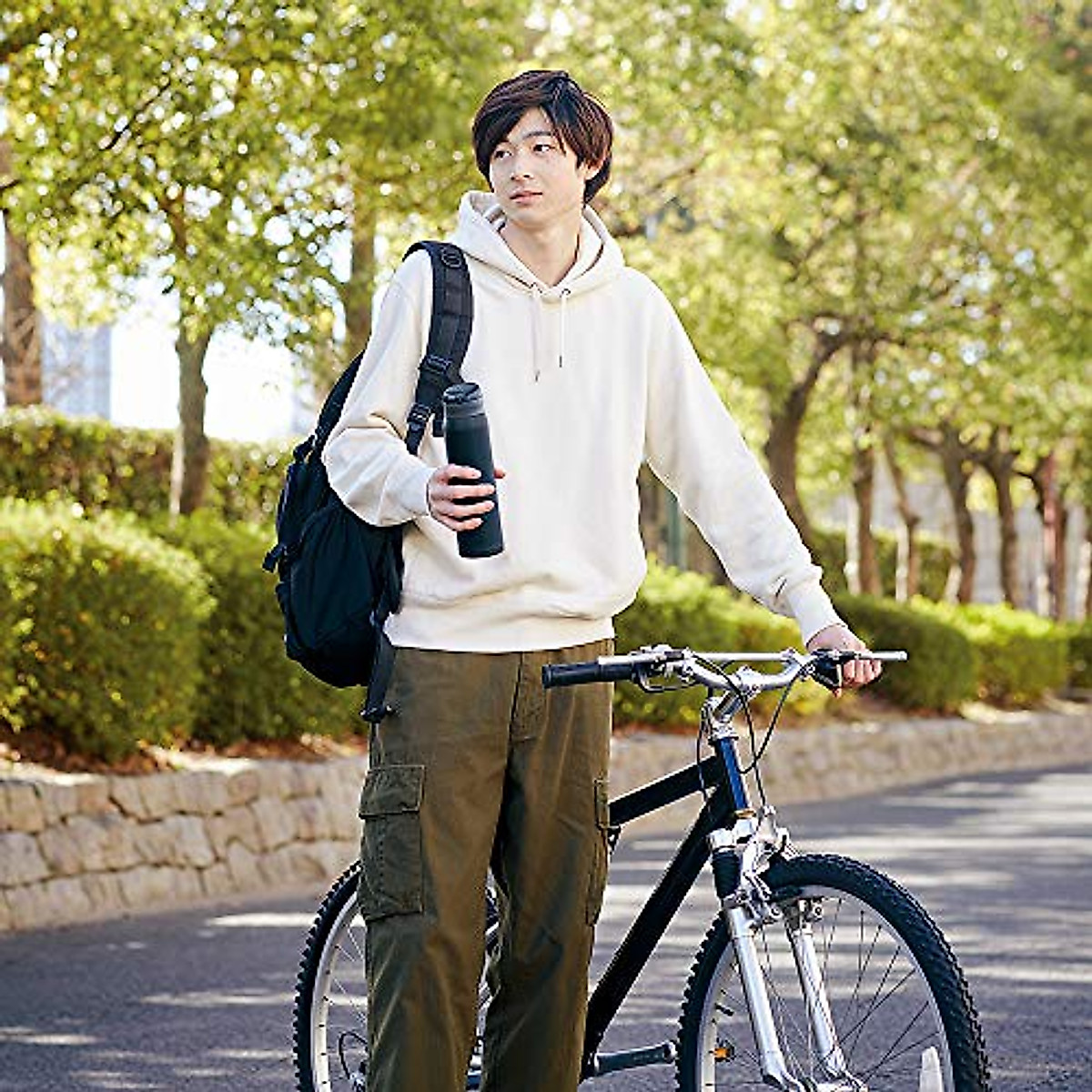 Zojirushi (ZOJIRUSHI) Water bottle direct drinking [One-touch open] Stainless mug 600ml Navy SM-SF60-AD