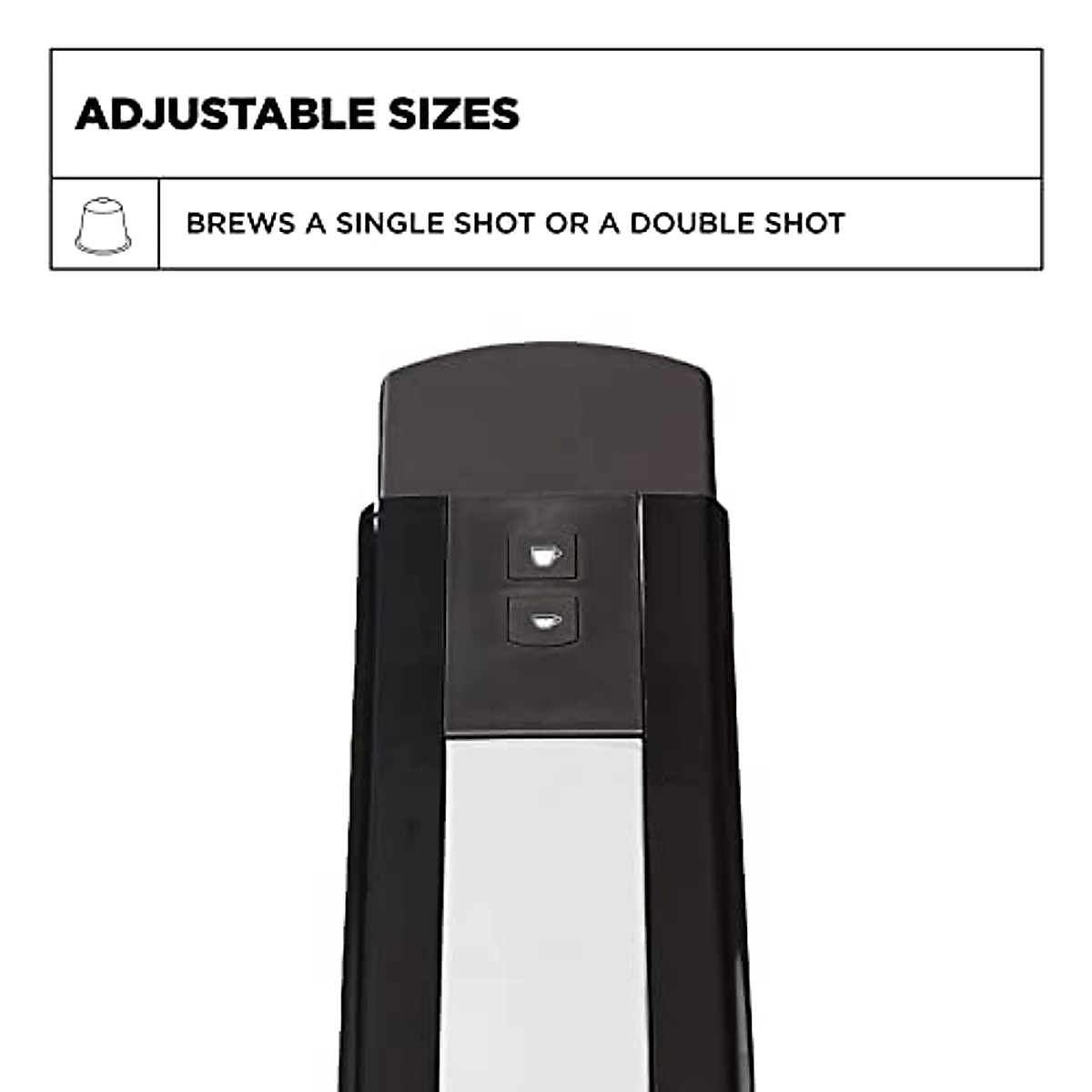 Crux Espresso Capsule Coffee Maker, Black & Silver